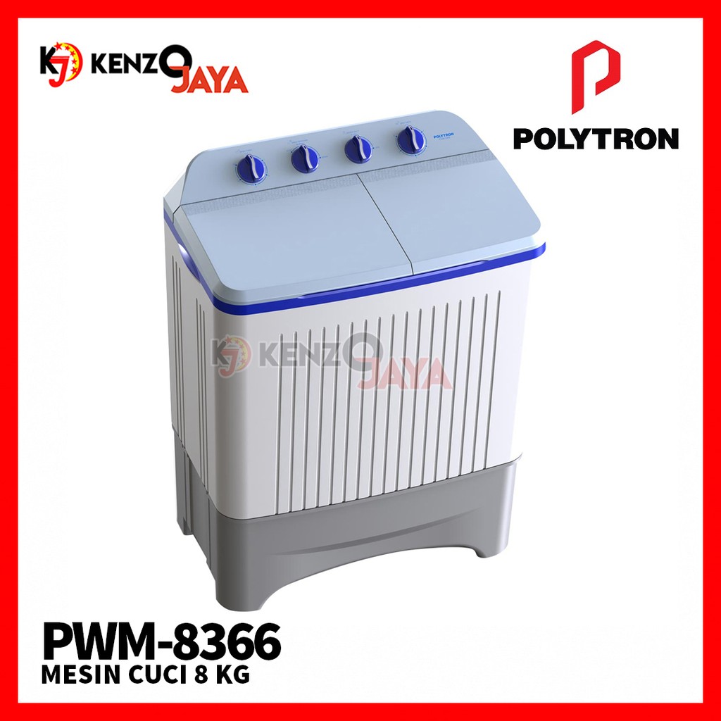 Jual Mesin Cuci POLYTRON PWM-8366 | 8 Kg | Shopee Indonesia