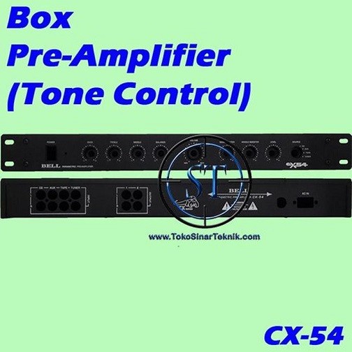 Jual Box Pre-Amplifier ( Tone Control ) CX-54 Bok Kotak Wadah Alumunium Kit Tone CX 54 bell ...