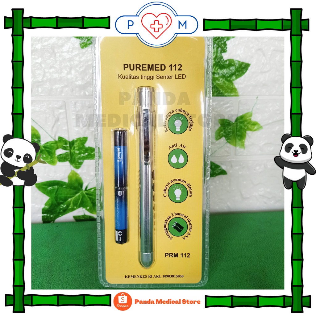 Jual Penlight Puremed / Senter Puremed + Baterai ( Cahaya Kuning ...