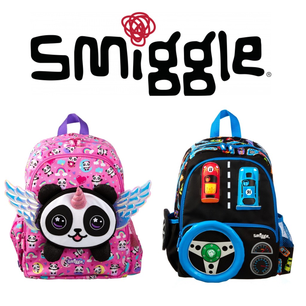 Jual Smiggle Panda Vroom Backpack Tas Ransel Sekolah Anak Laki ...