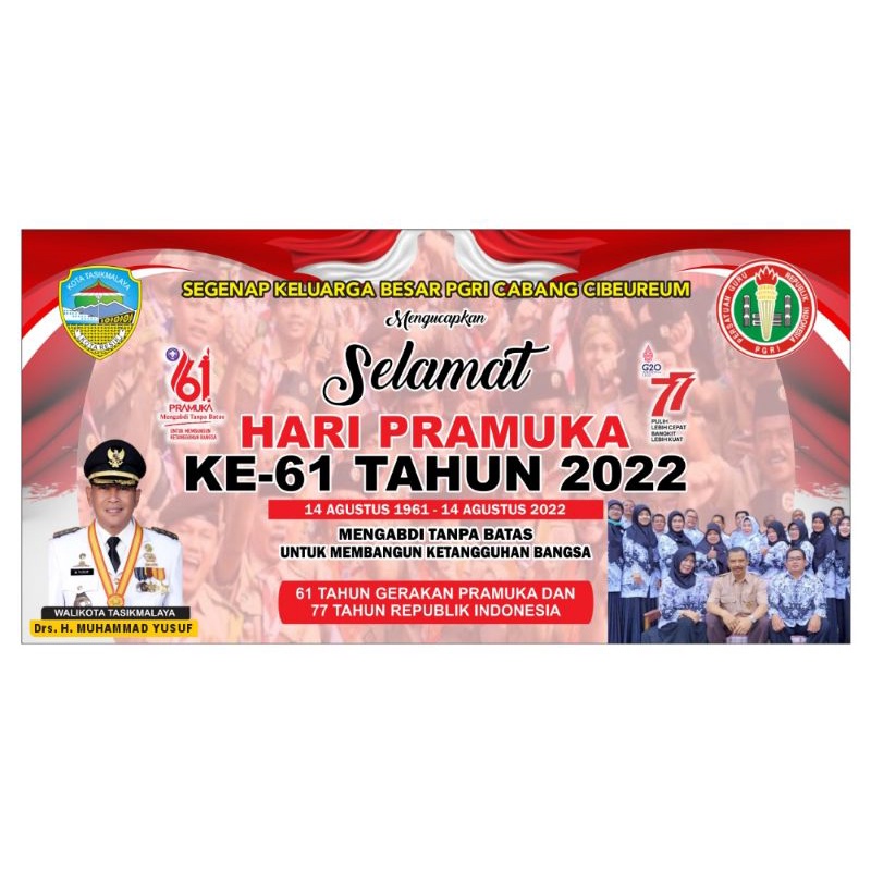 Jual Spanduk Banner Hari Pramuka ke 61 2022 Custom 3x1 Meter | Shopee ...