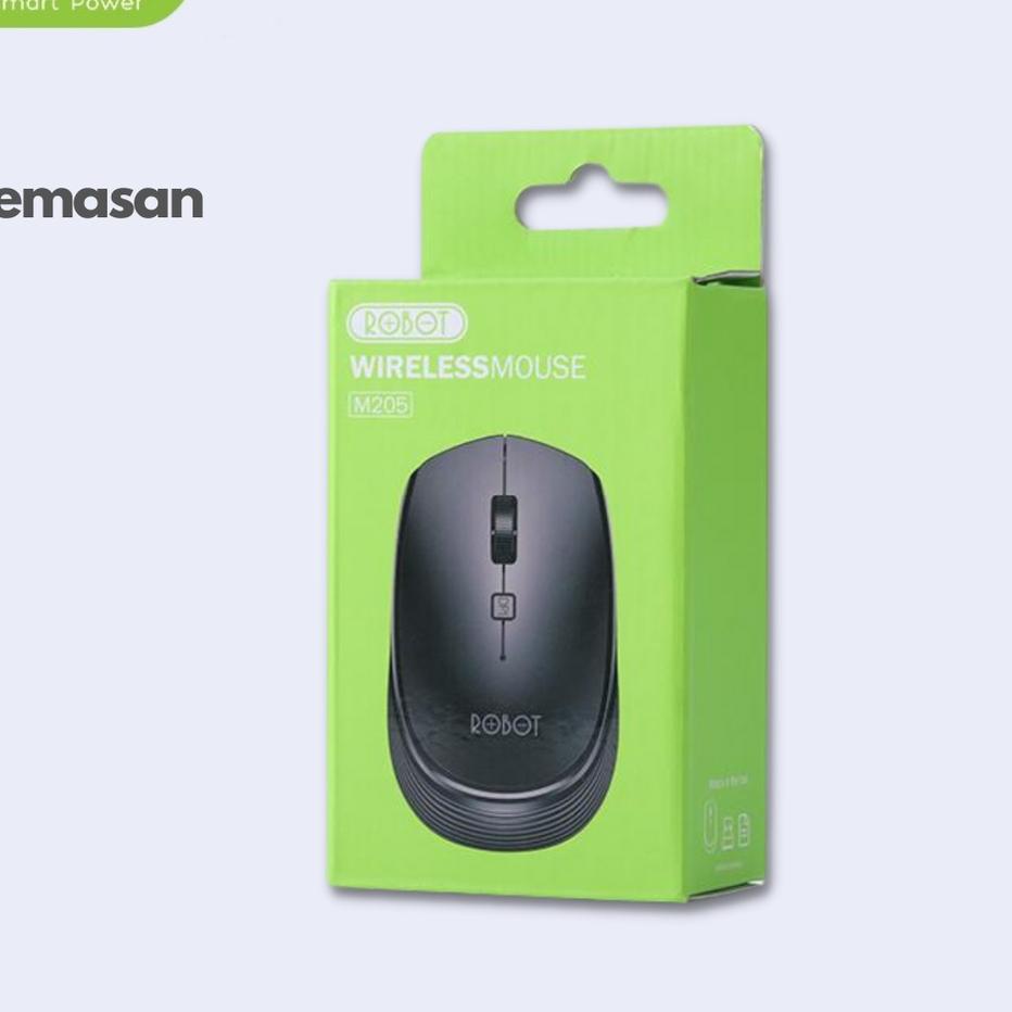 Jual ♠ Robot M205 Wireless Mouse Optical 2.4Ghz Power ON/OFF 1600DPI Receiver USB untuk PC ...