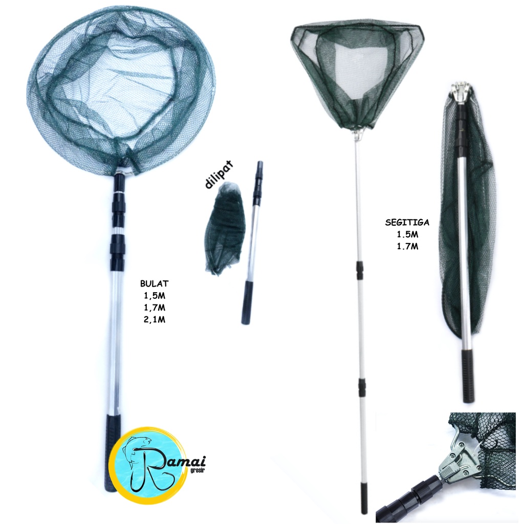 Jual SEROKAN PENCEDOK JARING TELESCOPIC NET ALUMINIUM LIPAT TANGGOK ...