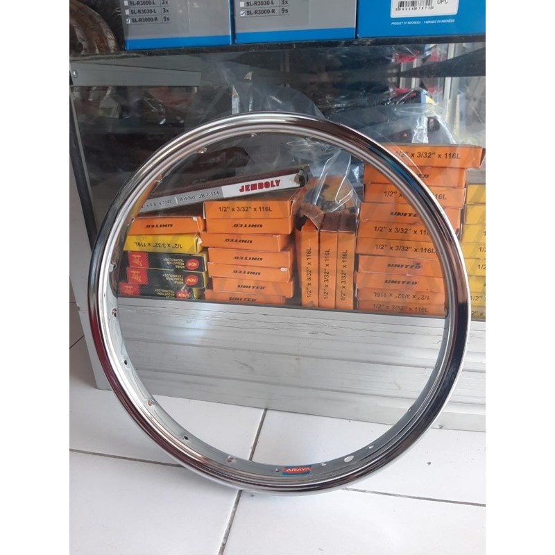 Jual RIMS VELG Sepeda ukuran 16 Murni Besi ARAYA sepeda mini bmx ...
