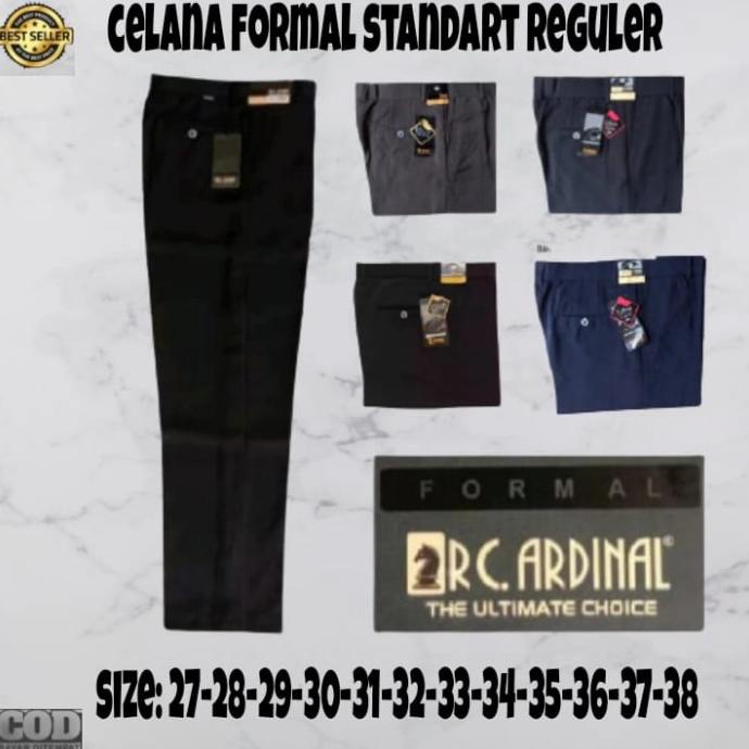Jual Celana bahan CARDINAL | Kain | Formal kantor | Slim fit pria hitam ...