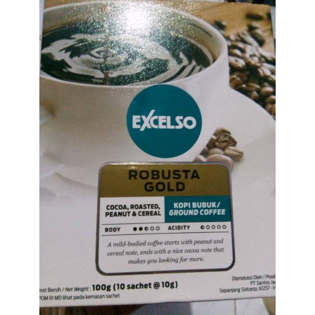 Jual Exelso Robusta Gold 100 gram ( 10 sachet ) | Shopee Indonesia