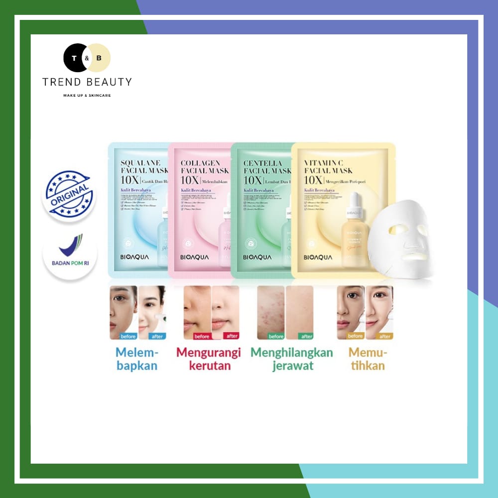 Jual BIOAQUA facial mask - sheet mask -Essence Mask 10x the effect Whitening Moisturizing SKIN ...