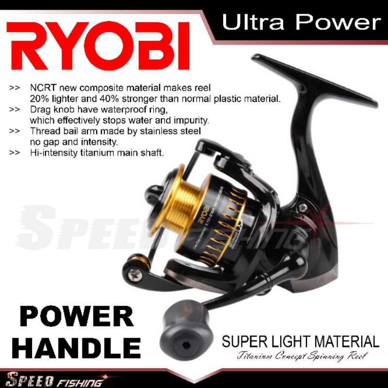 Jual Reel Ryobi Ultra Power 800 1000 Power Handle Ultralight Ryobi Ultra Light Reel | Shopee ...