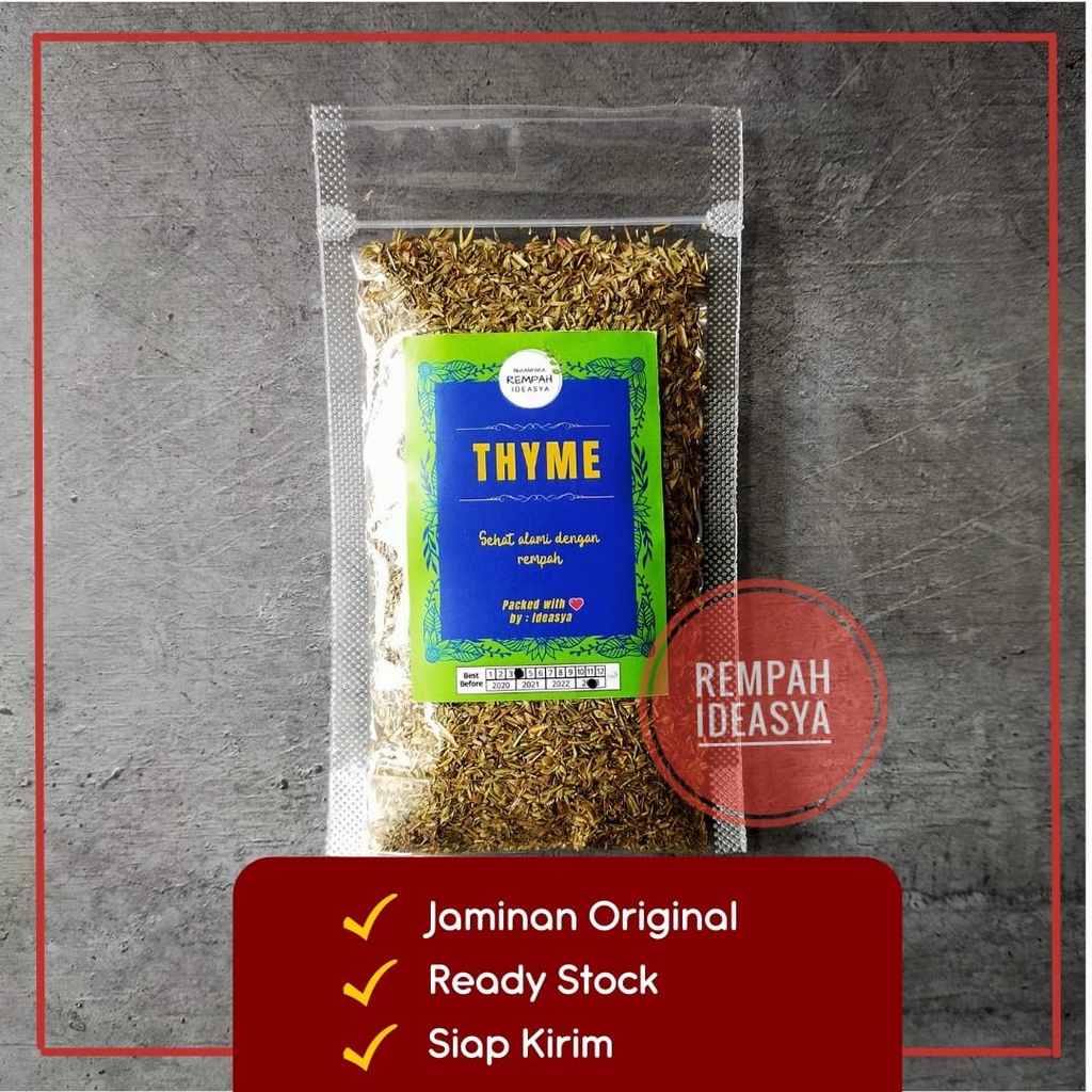 Jual 40 Dried THYME Leaves Daun Timi Kering Impor Bumbu kering MPASI ...
