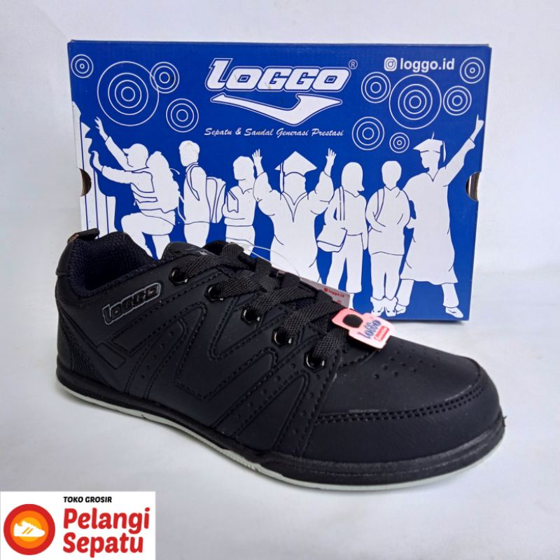 Jual Sepatu Sekolah Hitam - Loggo & Speed Original | Shopee Indonesia