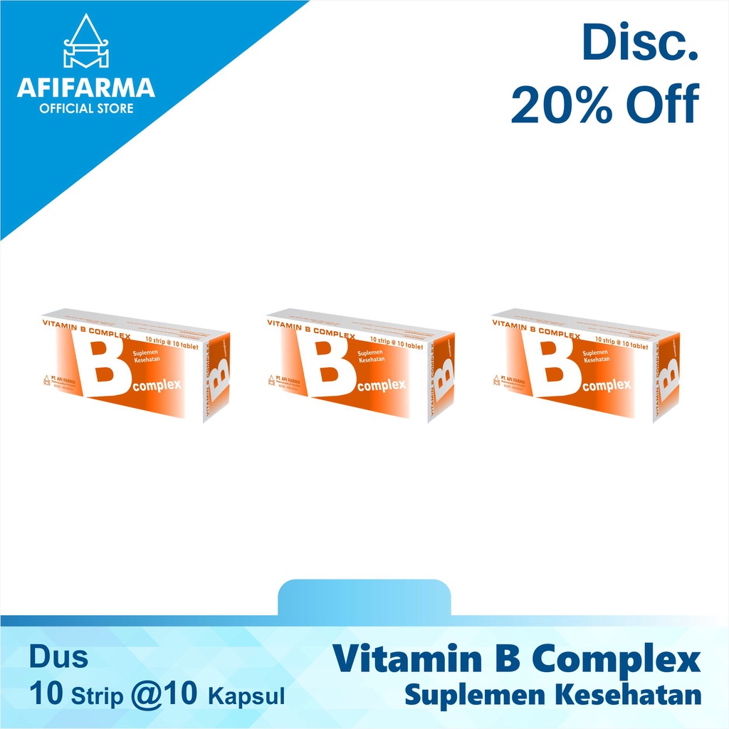 Jual [BUNDLE 3] Vitamin B Complex - Suplemen Kesehatan Tubuh | Shopee ...