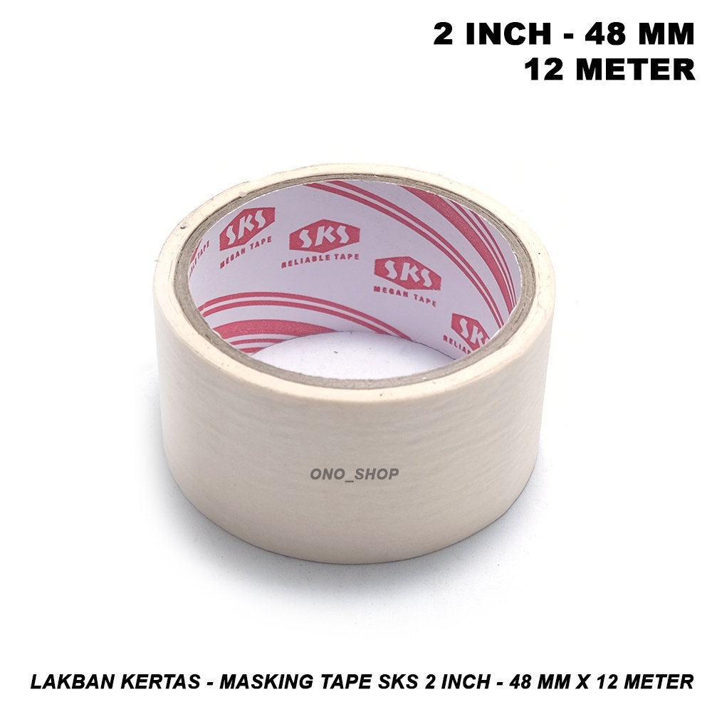Jual Lakban Kertas - Masking Tape SKS 2 Inch - 48 mm x 12 Meter ...