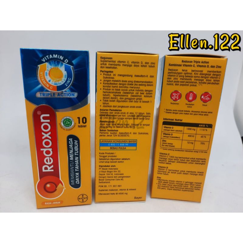 Jual Redoxon 10 Tablet - Vitamin D - Rasa Jeruk | Shopee Indonesia