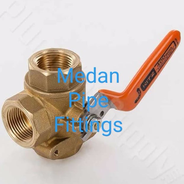 Jual Ball Valve 3 way 3/4" KITZ kuningan drat stop kran three 3way ...