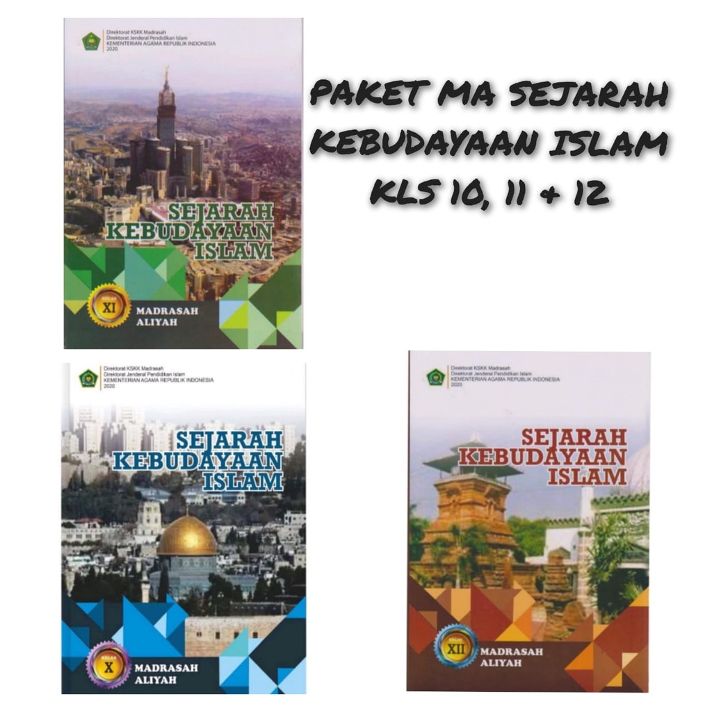Jual PAKET SEJARAH KEBUDAYAAN ISLAM KELAS 10, 11, 12 MA KEMENAG | Shopee Indonesia