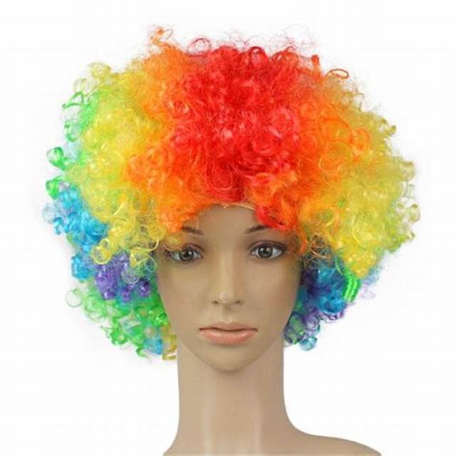Jual Party warna warni Rambut Palsu keribo / Wig Kribo keriting/ Wig ...