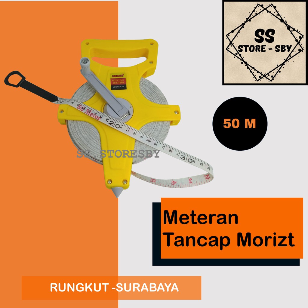 Jual METERAN TANCAP 50M METERAN TANAH METERAN FIBER METERAN ROLL METER ...