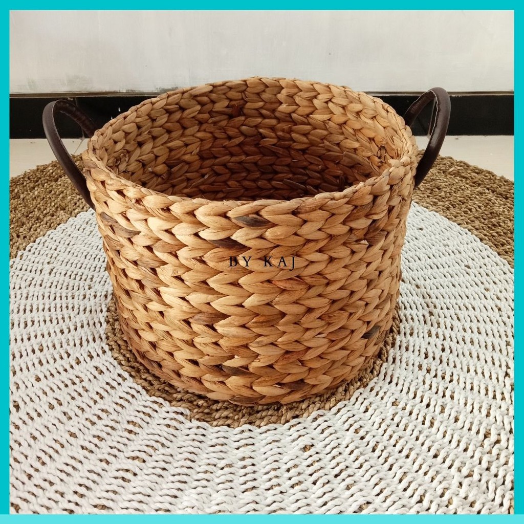 Jual BE01 - Keranjang anyaman Bulat / Laundry Basket / Storage Box ...