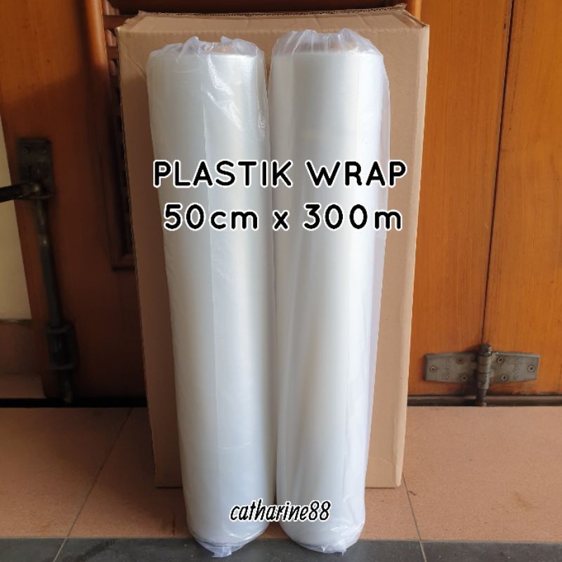 Jual 50cm x 300m stretch film plastik wrap plastic supplier plastik ...