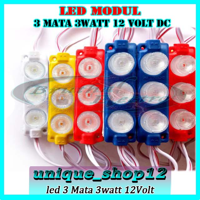 Jual Lampu Led Biru Variasi 3Watt 3Mata 12-24Volt Mobil Motor | Shopee ...