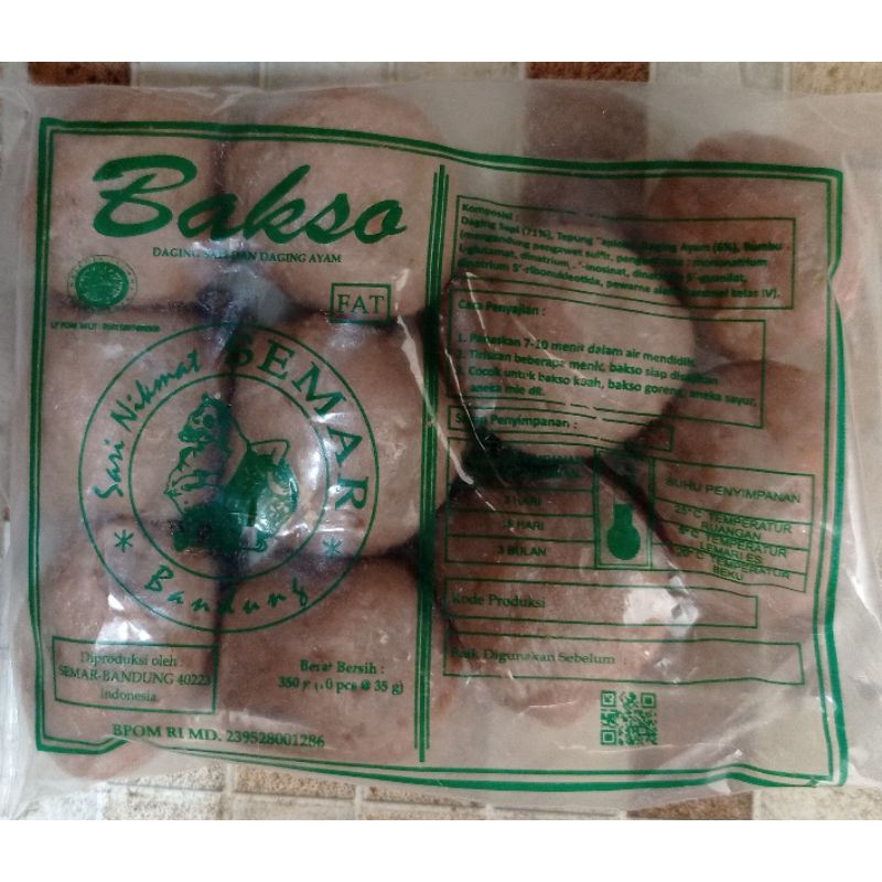 Jual BAKSO SPESIAL CAP SEMAR ISI 10 BUTIR 355 GRAM | Shopee Indonesia