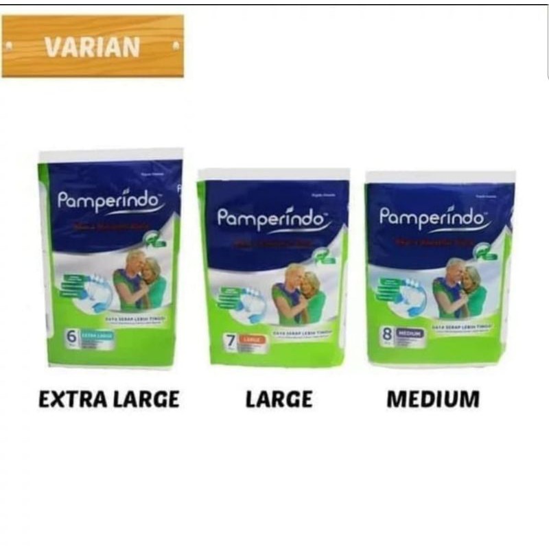 Jual PAMPERINDO DIAPERS DEWASA TIPE PEREKAT MURAH | Shopee Indonesia