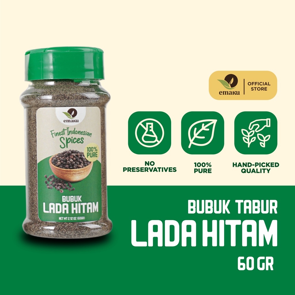 Jual Emaku Lada Hitam Black Pepper Bubuk | Shopee Indonesia