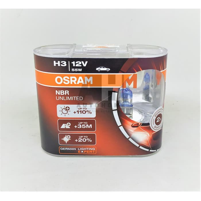 Jual OSRAM H3 NIGHT BREAKER UNLIMITED NBR 55W ORIGINAL | Shopee Indonesia