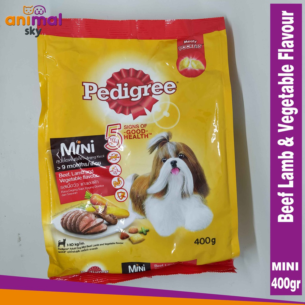 Jual Makanan Anjing Pedigree Mini Beef Lamb and Vegetable 400gr ...