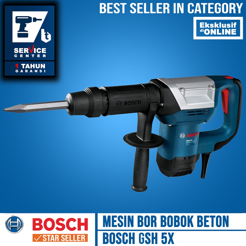 Jual Bosch Mesin Bor Bobok Beton GSH 5 Max Demolition Hammer GSH5 Max ...