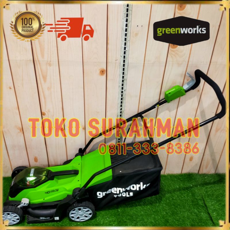 Jual Mesin Pemotong Rumput Dorong Baterai Greenwork series 40 v | Shopee Indonesia