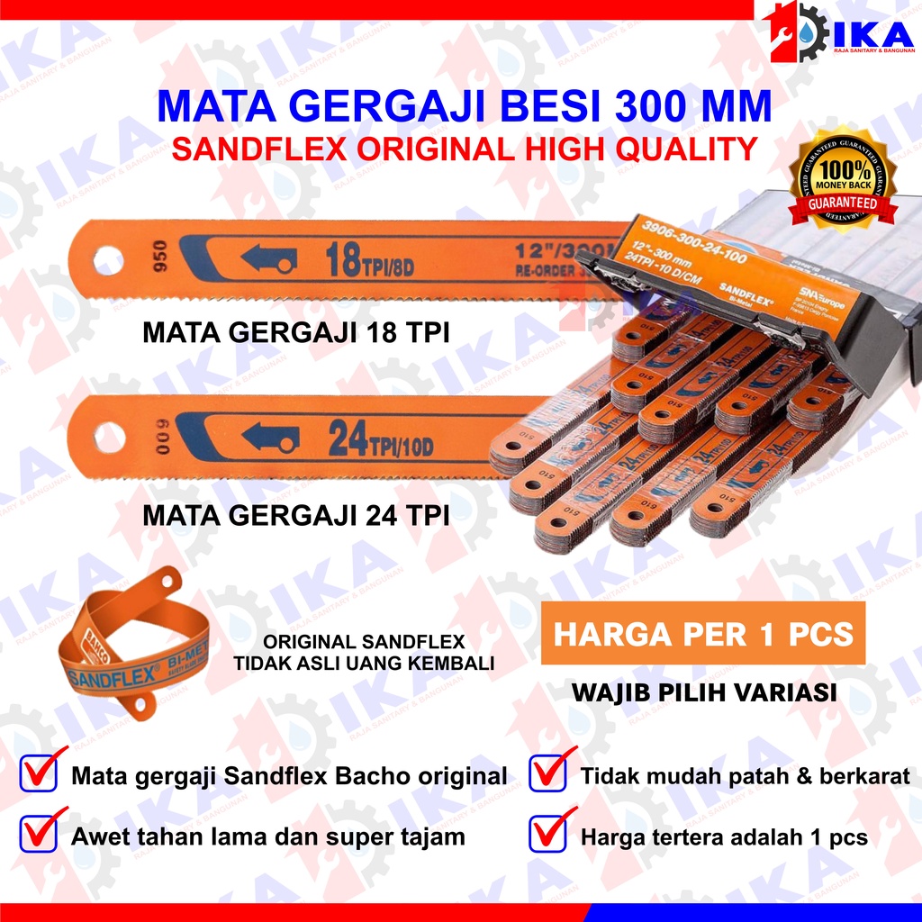 Jual Mata Gergaji bahco Sandflex sanflex ASLI 24 18 hologram gold ...