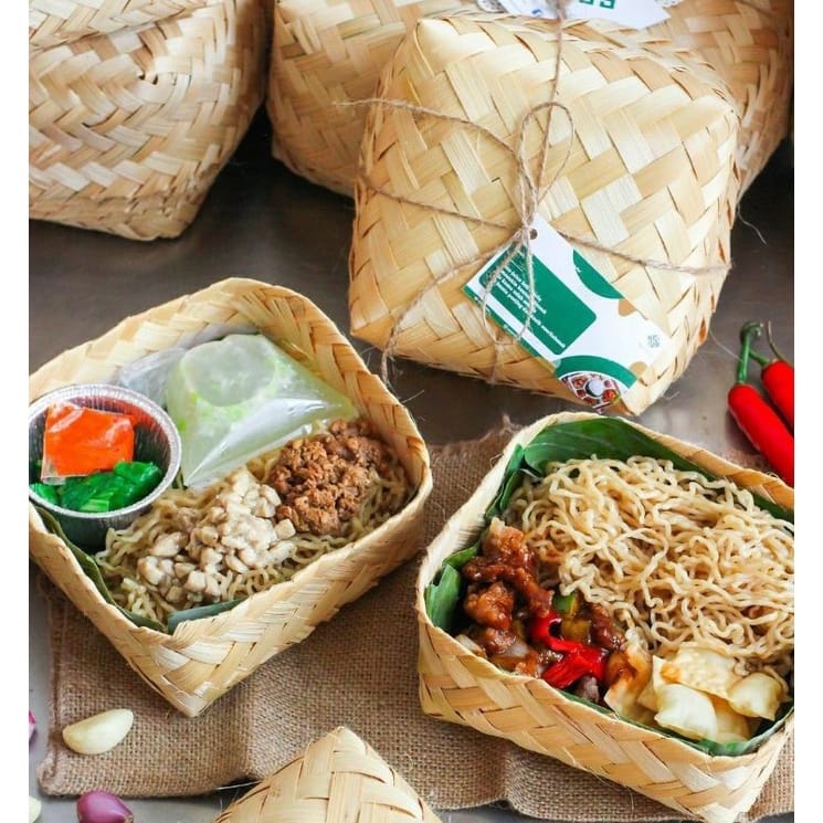 Jual BESEK ANYAMAN BAMBU 20X20 SEPASANG / BESEK DAGING / BESEK KOTAK ...