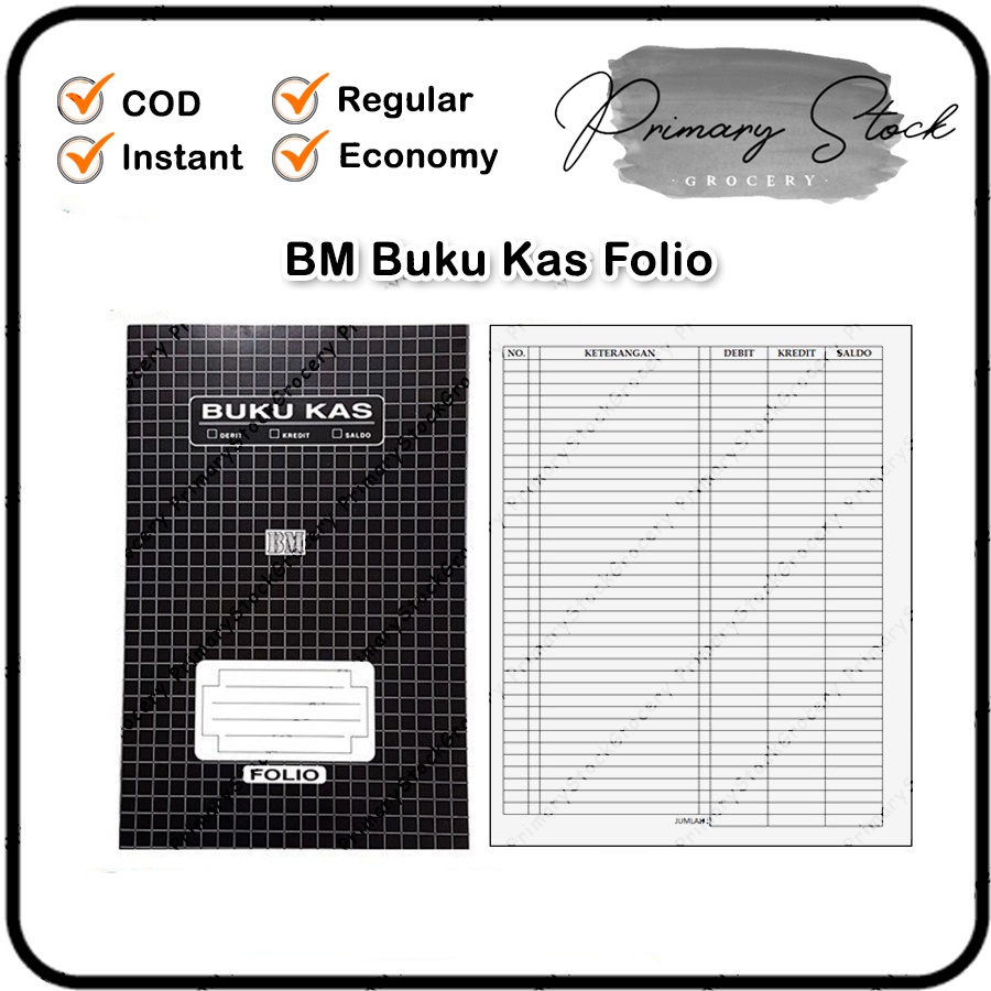 Jual Buku Kas Folio Akutansi Akuntansi Bergaris Debit Kredit Besar BM ...