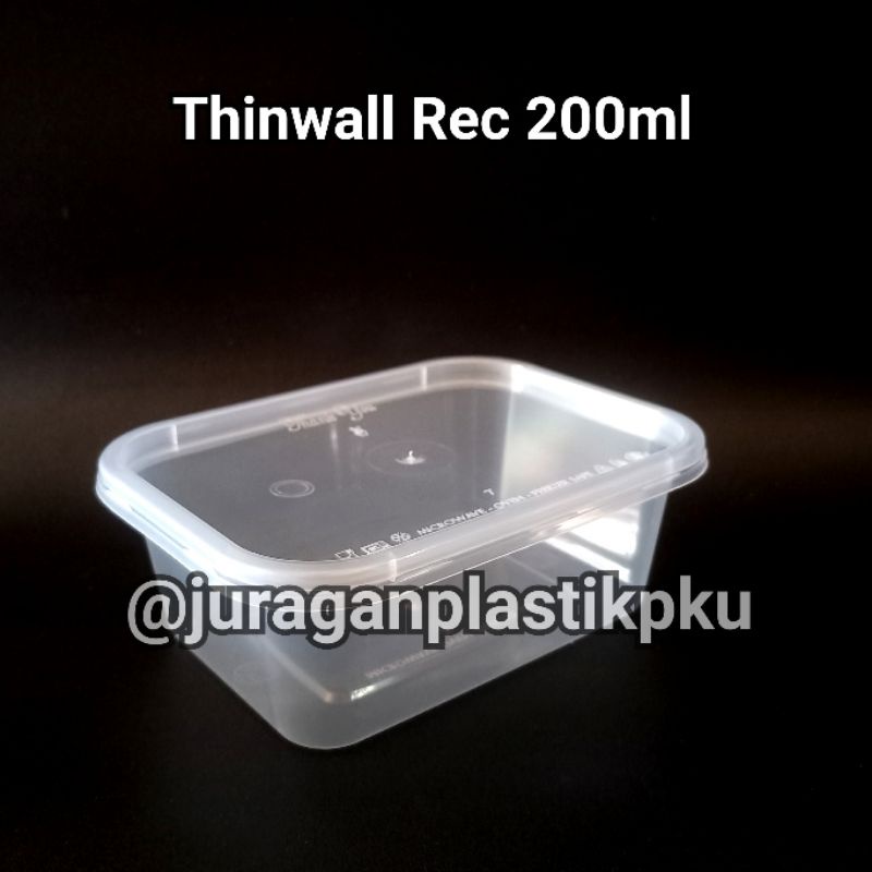 Jual Kotak Plastik Thinwall Rec 200ml Victory Isi 25pcs Pack 200 Ml