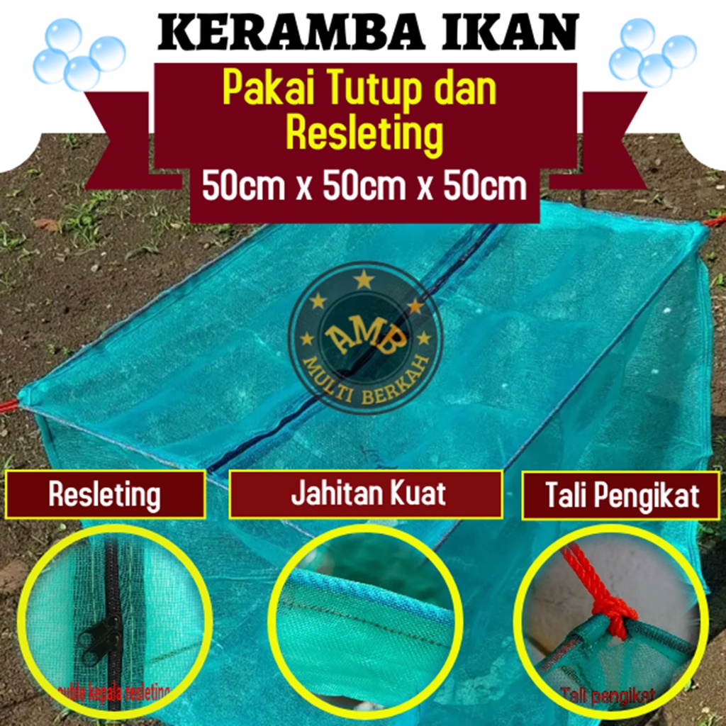 Jual Keramba Ikan Tutup Sleting Kramba Jaring Apung Bahan Kasa Ukuran ...