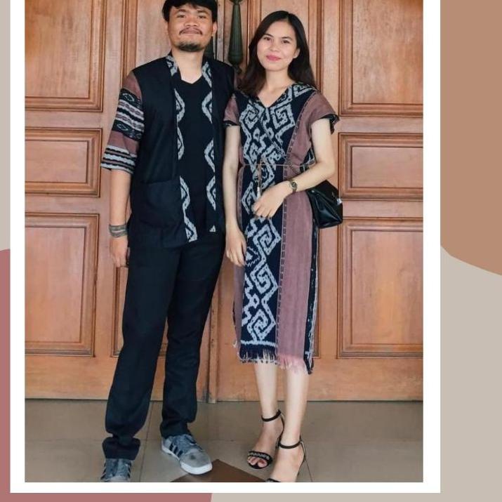 Jual [ READY ] Set couple Tenun - baju tenun couple - couple family - dress tenun - kimono tenun ...