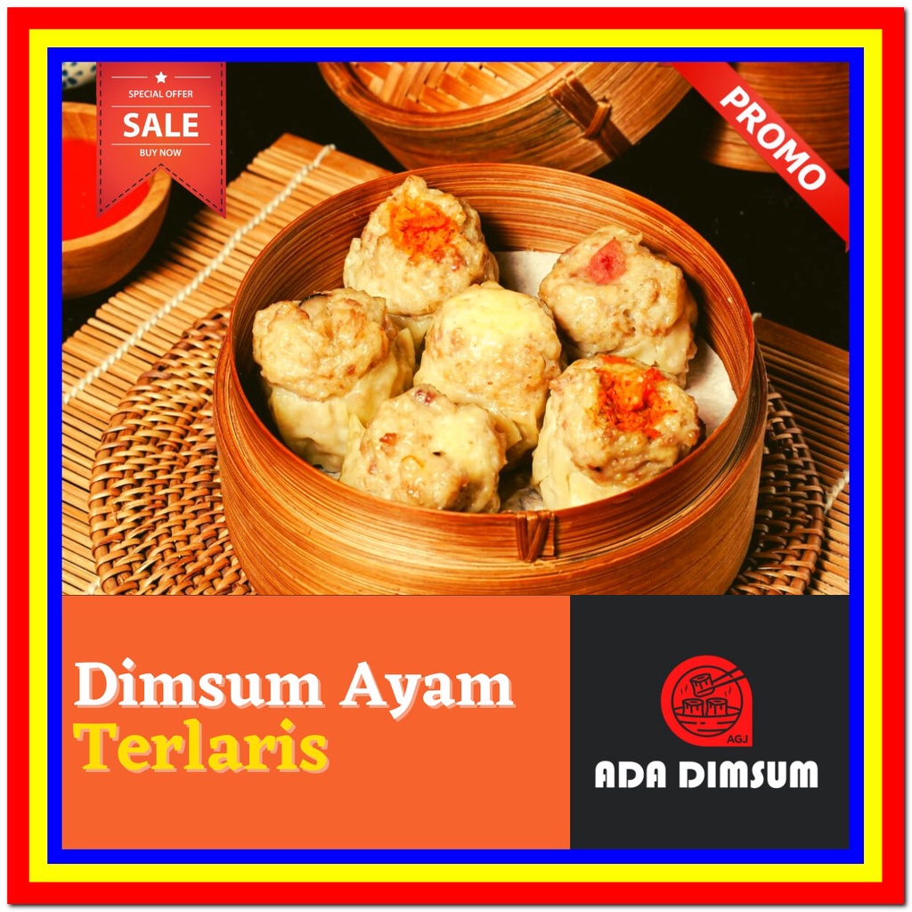 Jual DIMSUM AYAM Mix Kemasan Mika Plus Saos Sambal | ISI 50 Pcs | Berat ...