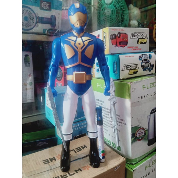 Jual figure power rangers blue karakter power rangers biru.ukuran besar ...