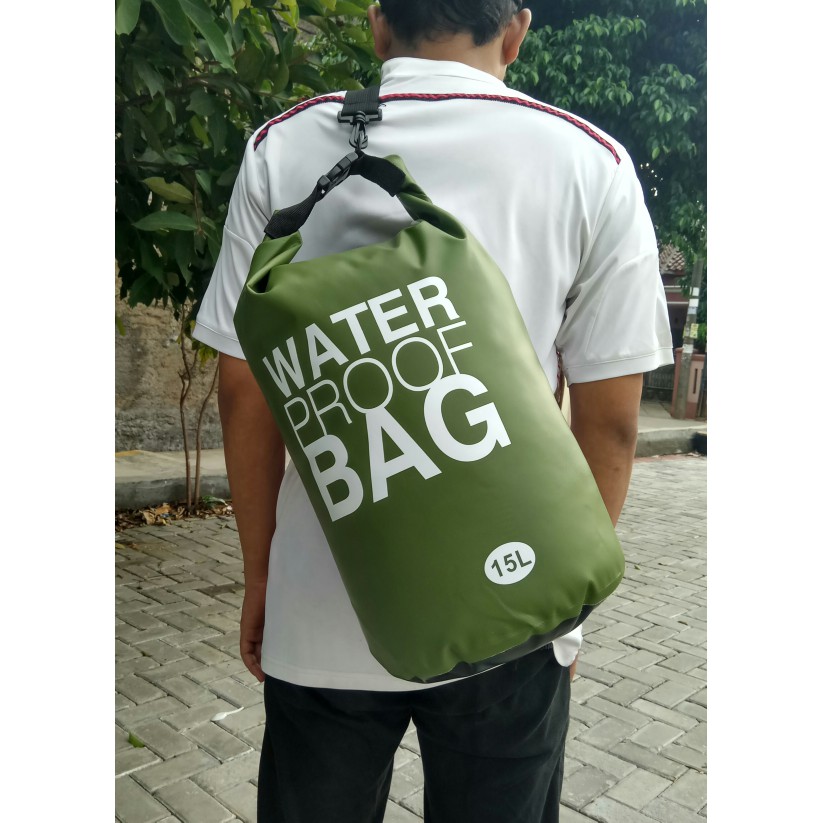 Jual waterproof bag 15 liter merk ocean pack | Shopee Indonesia