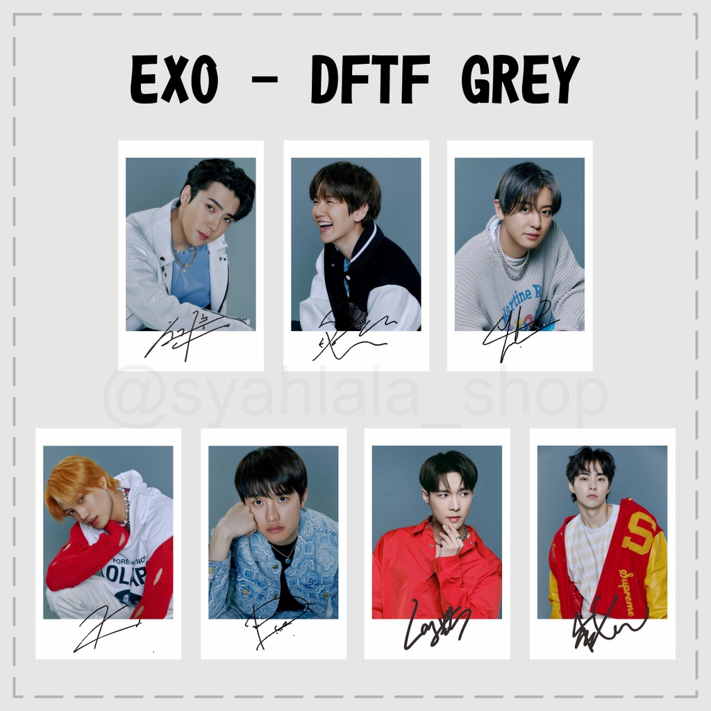 Jual [Paket isi 9 foto] Polaroid EXO dengan tanda tangan EXO | Shopee ...