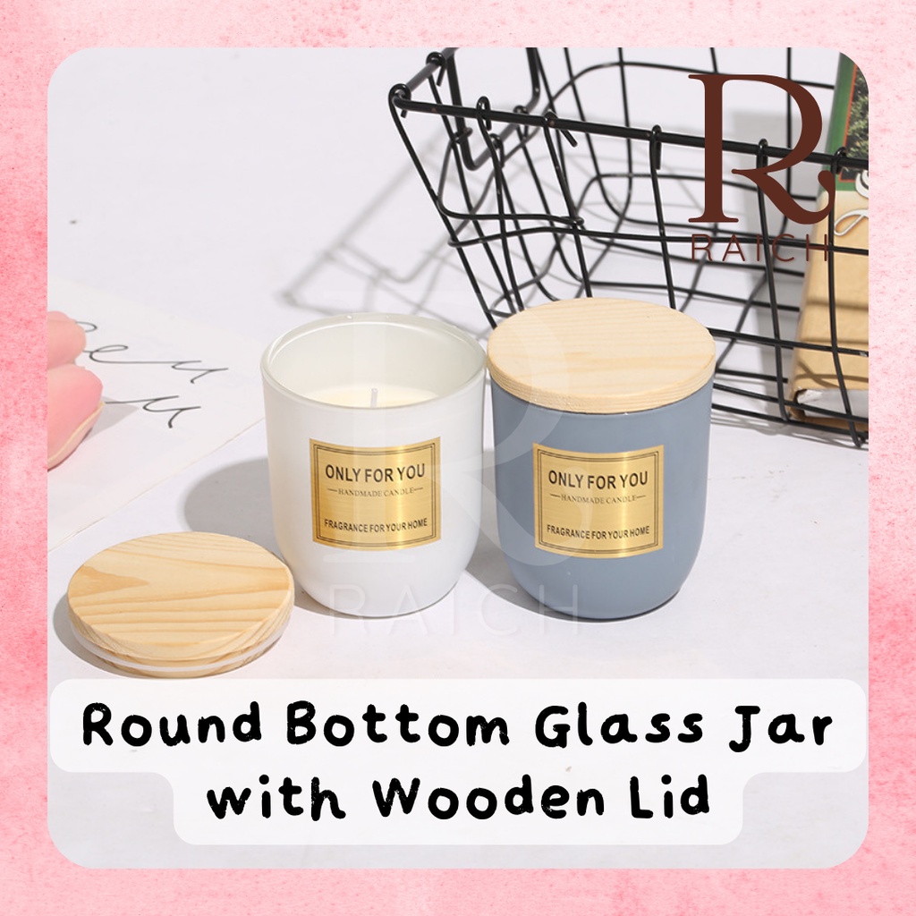 Jual Wood Rounded Jar Wooden Bulat 265ml Candle Lilin Round Aromaterapi ...