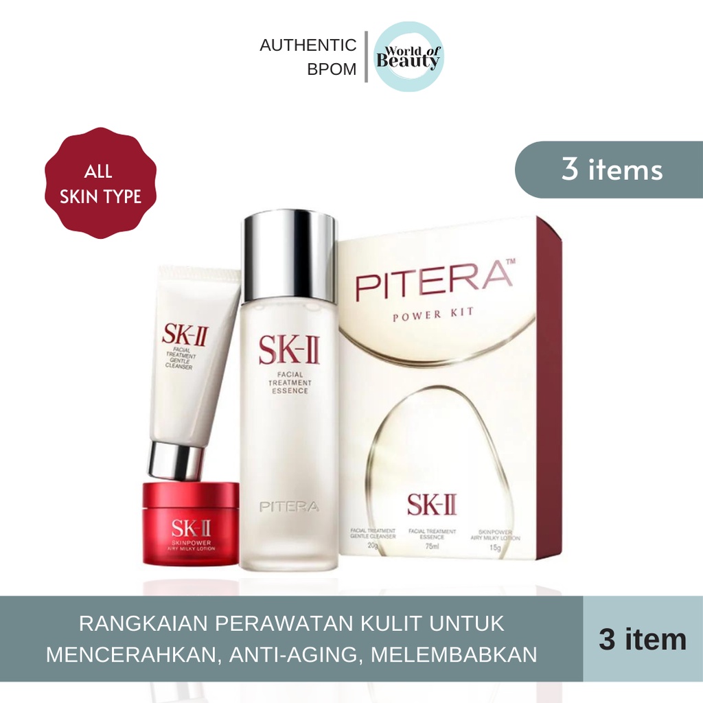 Jual SK-II SK 2 SK II Pitera Power Kit New (3 Items) | Shopee Indonesia