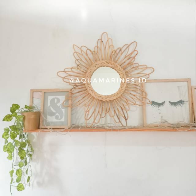 Jual CERMIN ROTAN / RATTAN MIRROR / DEKORASI ROTAN | Shopee Indonesia