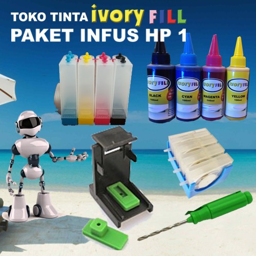 Jual Paket lengkap infus printer HP tinta refill tabung dumper kit bor ...