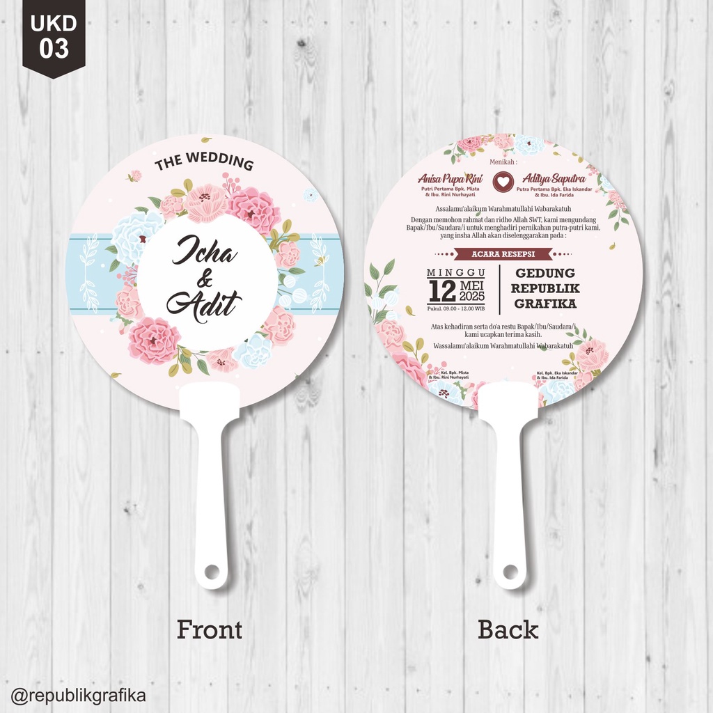 Jual UNDANGAN KIPAS WEDDING SOUVENIR KIPAS PERNIKAHAN CUSTOM | Shopee ...