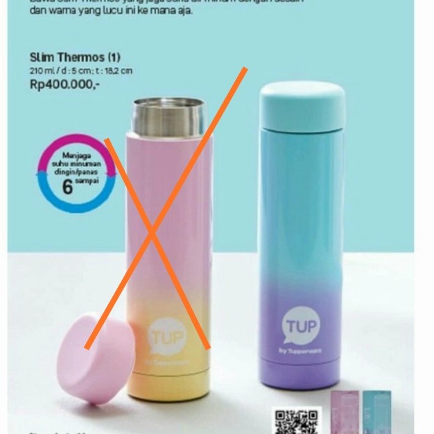 Jual slim thermos termos tupperware ori | Shopee Indonesia