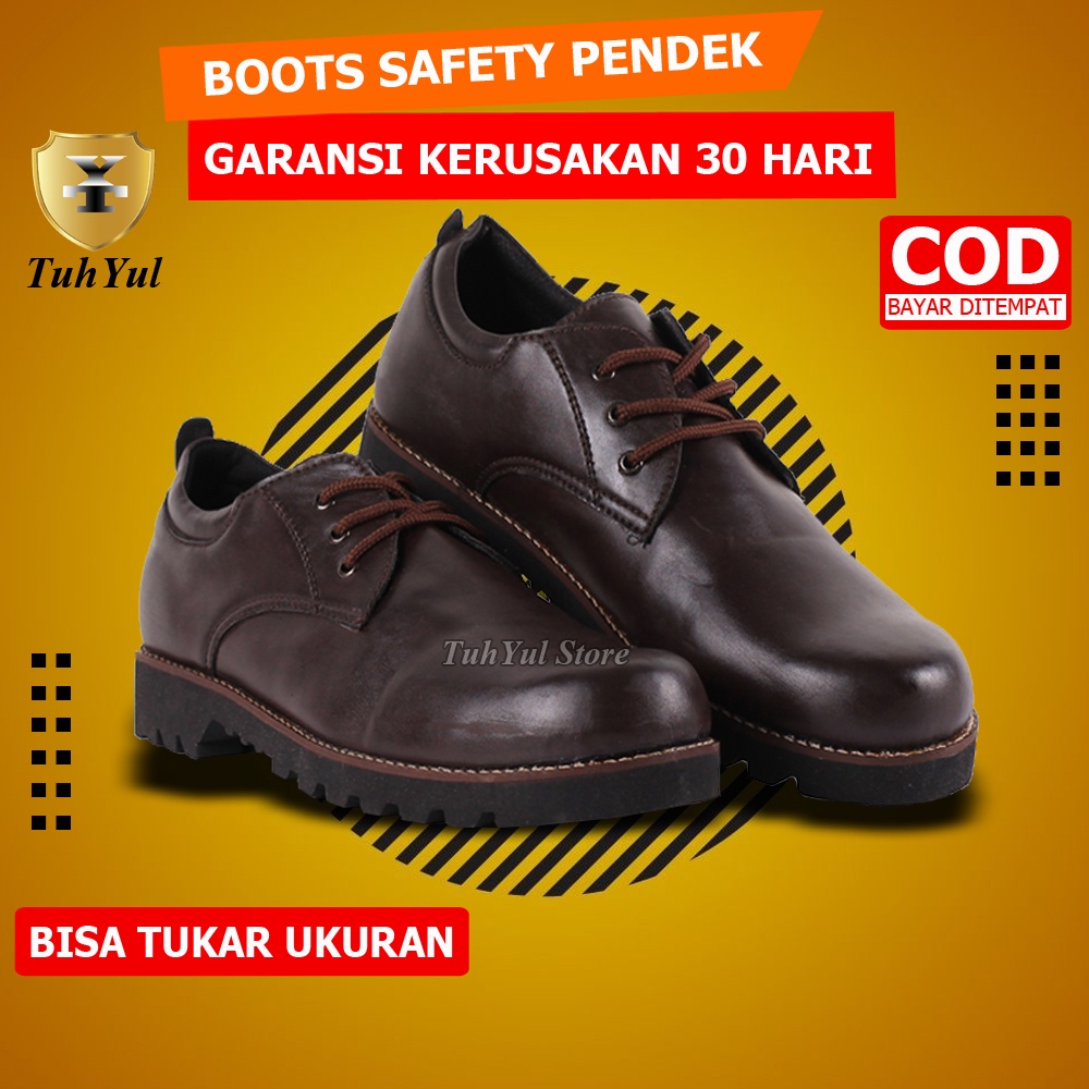 Jual Sepatu Safety Bots Sefty But Proyek Pria Cowok Ujung Besi Slip On ...