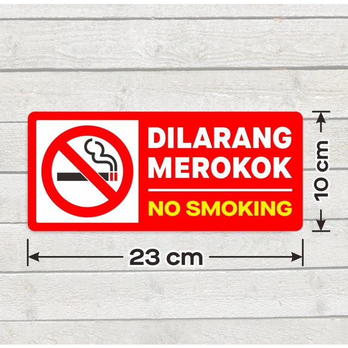 Jual Stiker Sign Dilarang Merokok Sticker Label No Smoking Vinyl Anti ...