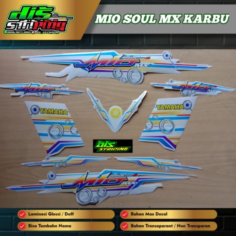 Jual STRIPING MIO SOUL MX TRANSPARAN COSTUM 009 | Shopee Indonesia